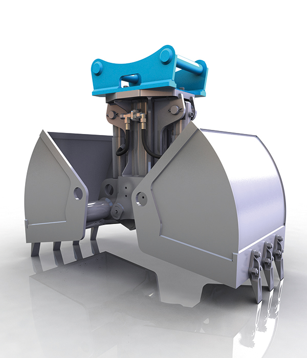 HGT Hydraulikgreifer-Technologie GmbH // Zweischalen-Tiefbaugreifer DCS-RT